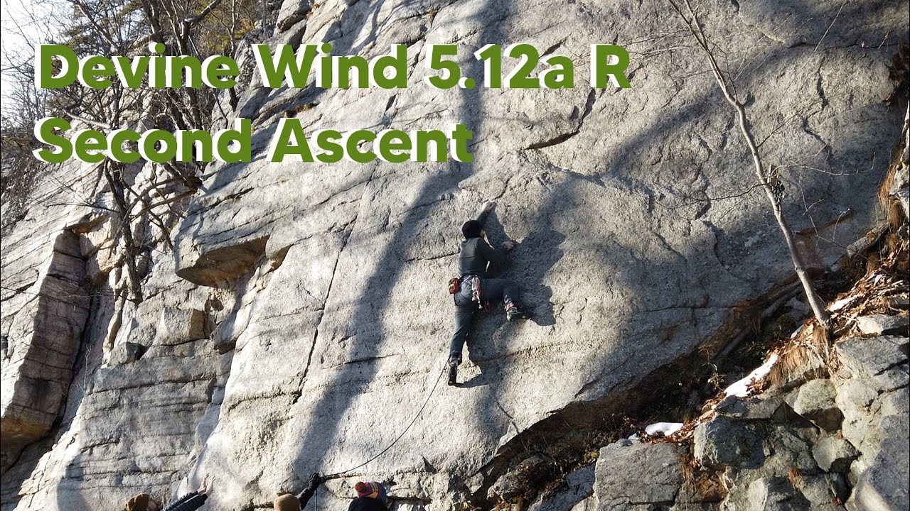 Devine Wind 5.12a R Second Ascent | Headpointing in The Gunks - YouTube
