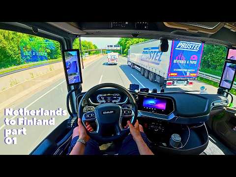 Netherlands to Finland! 🚛 Part 1: Heavy Traffic & Real Truck POV 4K Duisburg Traffic DAF XG No Music