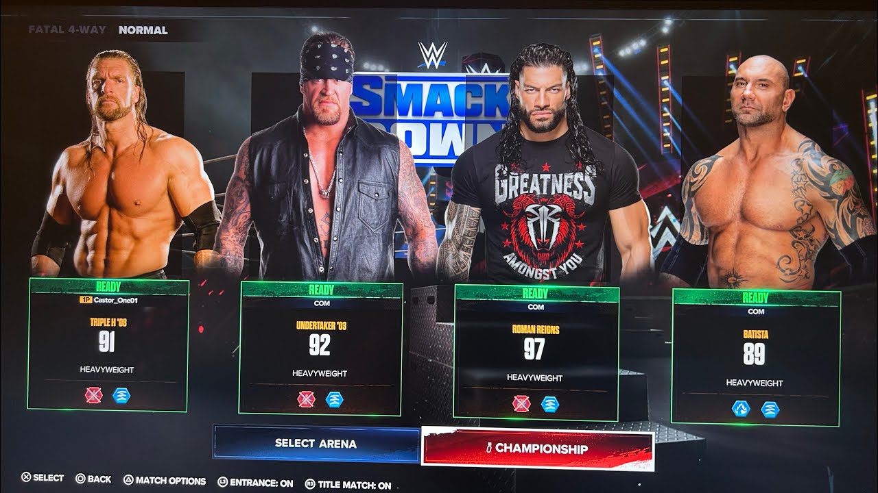 WWE 2K24 SMACKDOWN CHAMPIONSHIP - YouTube