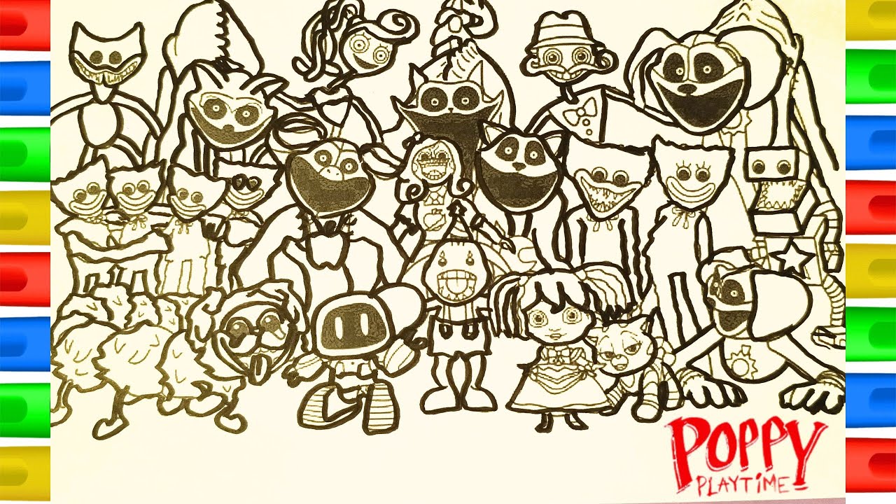 Poppy Playtime All Heroes Coloring Pages / How To Color All New ...