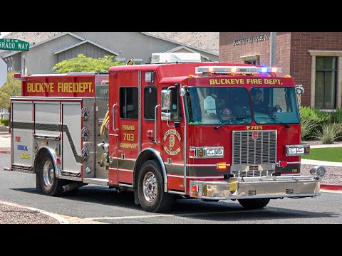 Buckeye Fire Department. Engine 703 & Engine 702 Responding - YouTube
