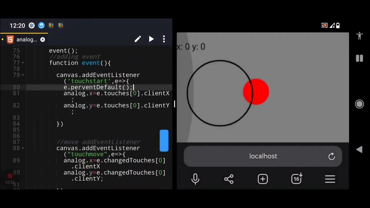 CREATING ANALOG CONTROLLER|ACODE EDITOR | JAVASCRIPT - YouTube