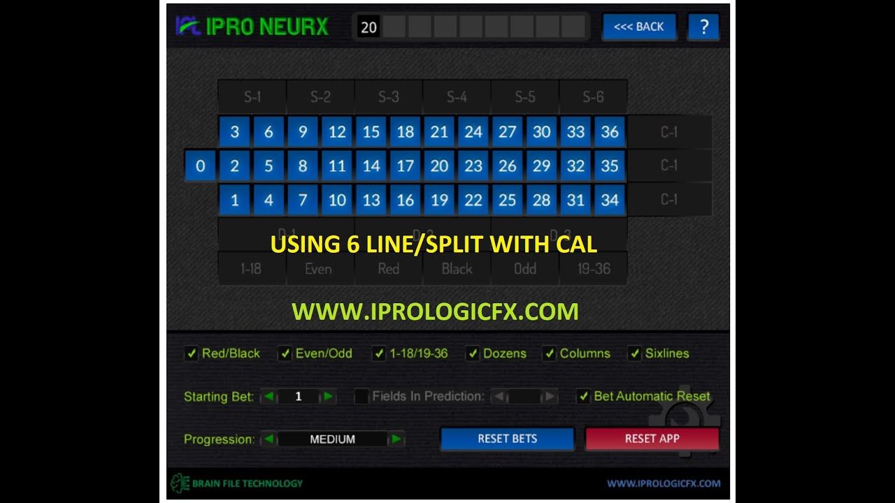 IproNeurx 6-line split-winning roulette system-best winning roulette ...