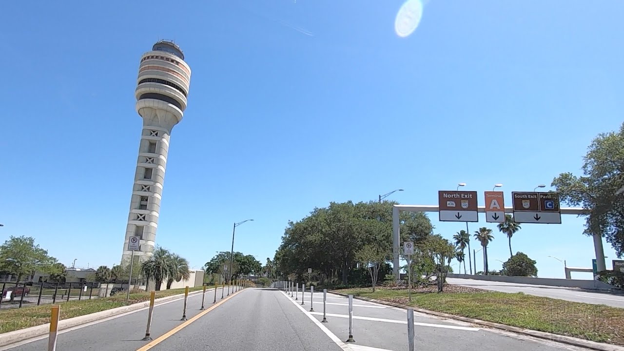Driving from I-4 (Interstate 4) near Walt Disney World to Orlando (MCO ...