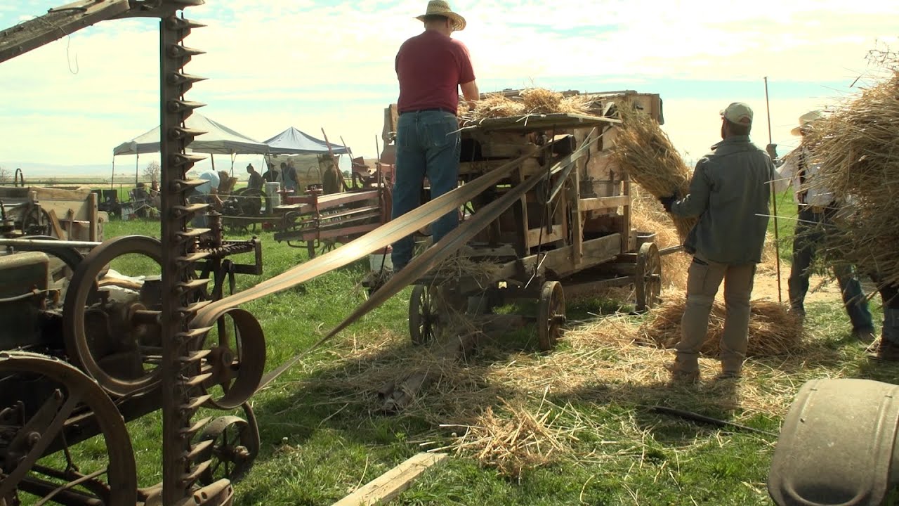 Jefferson County Historical Society holds Threshing Bee - YouTube