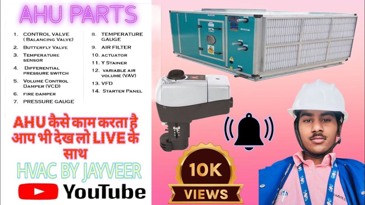 Hvac system how ahu works & its parts. - YouTube