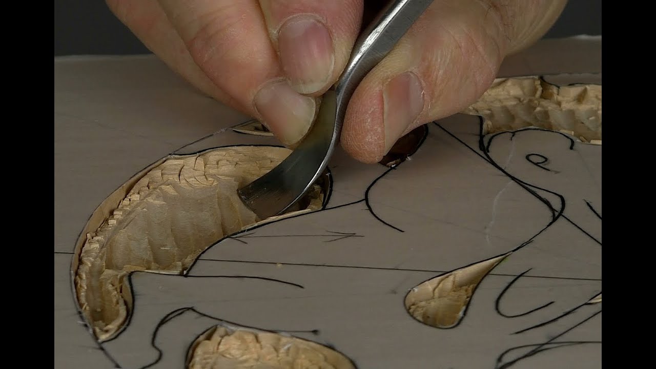 How to Carve the 3 Hares Motif - 4 Levelling - YouTube