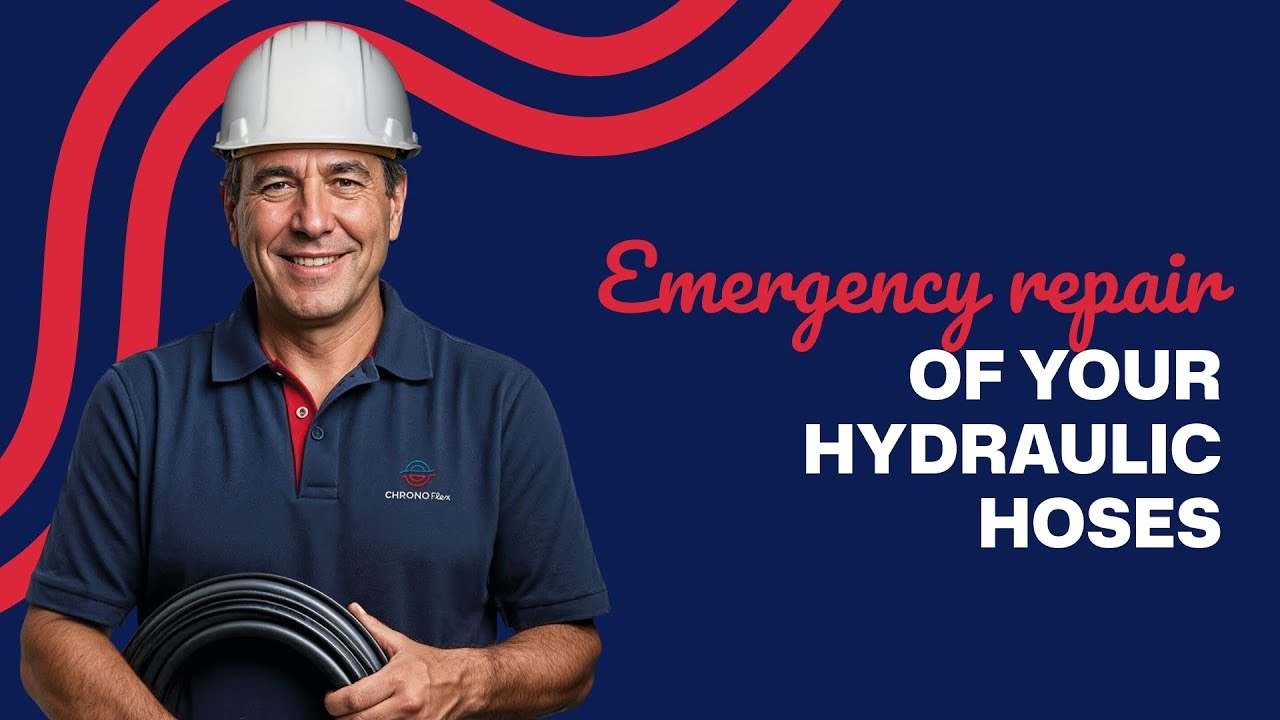 On site repair of hydraulic hoses (CHRONO Flex) - YouTube