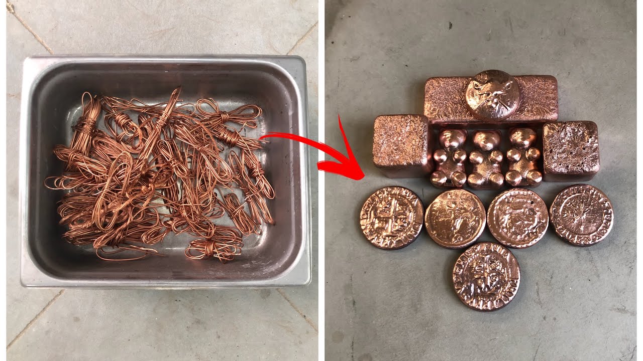 Melting bare bright Copper wire! Awesome haul! Very cool process! - YouTube
