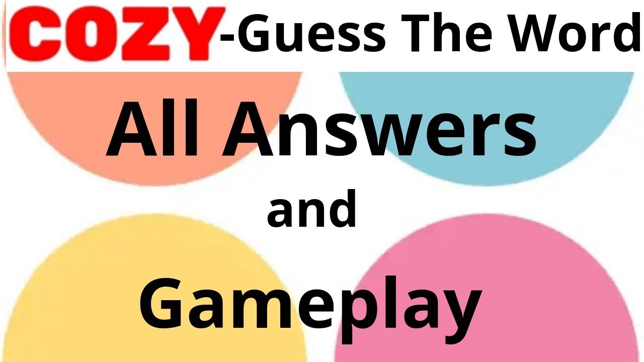 Cozy- Guess The Word| Cozy game| Cozy gameplay| Cozy game answers| Cozy ...