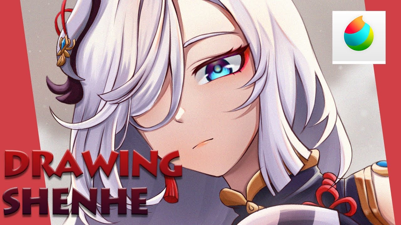 Drawing Shenhe from Genshin Impact | Medibang Paint Pro | Digital ...