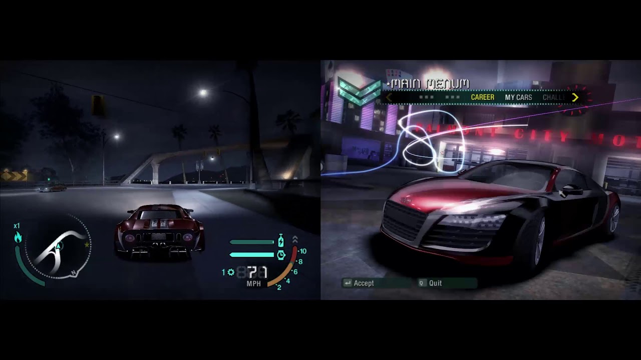NFSC GAMEPLAY - SPLIT SCREEN - YouTube