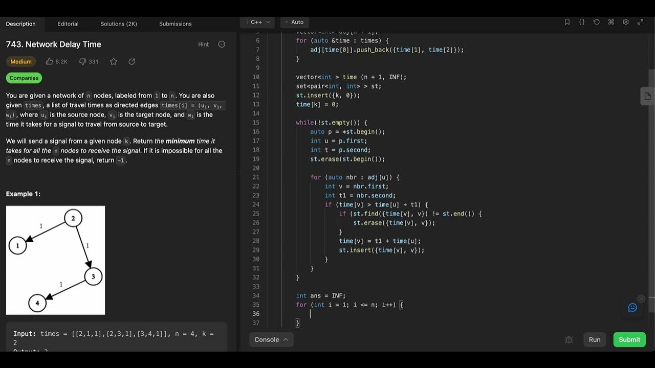Google Preparation | Graphs | Question 16 | Dijkstra variation, network-flow-time - YouTube
