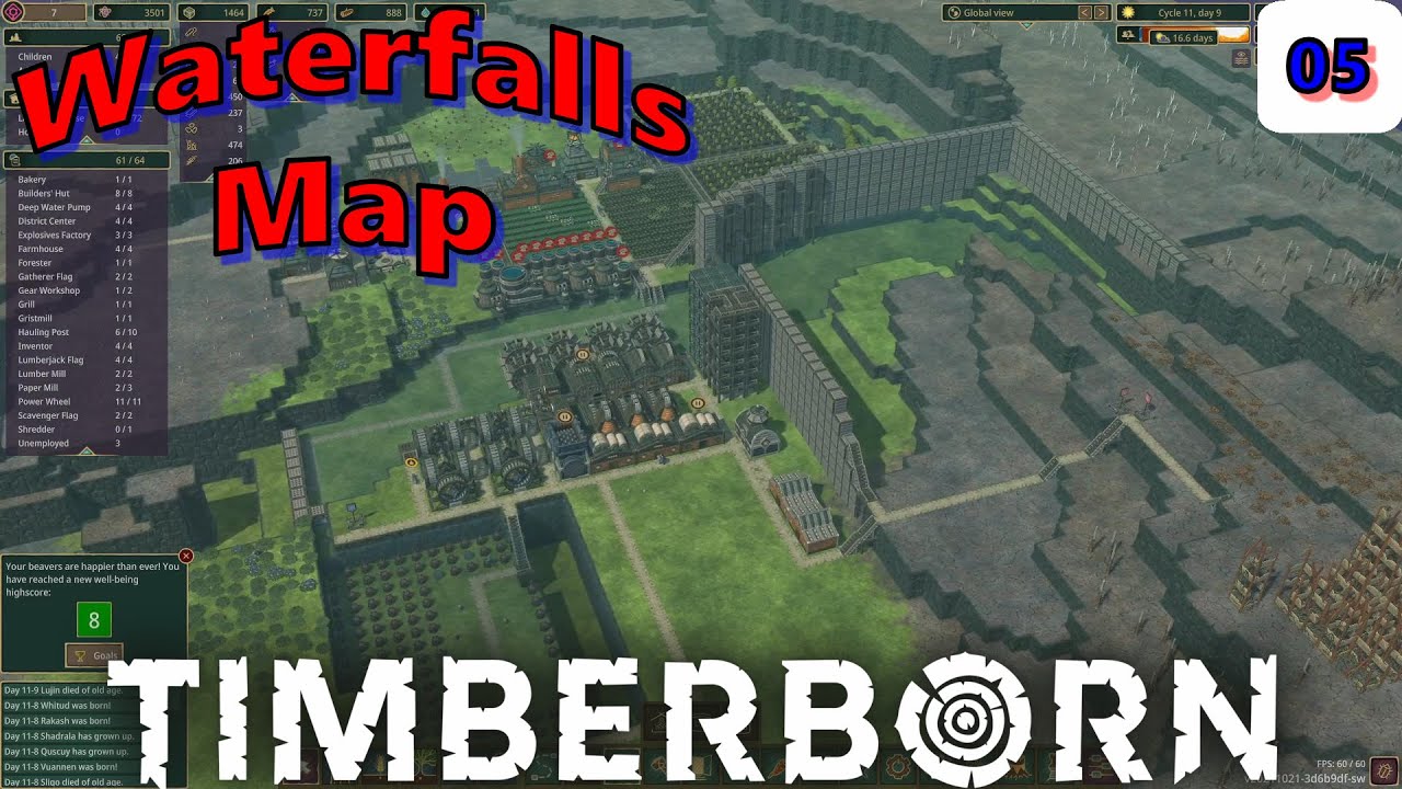 Timberborn / Hard Mode / Waterfalls Map / 05 - YouTube