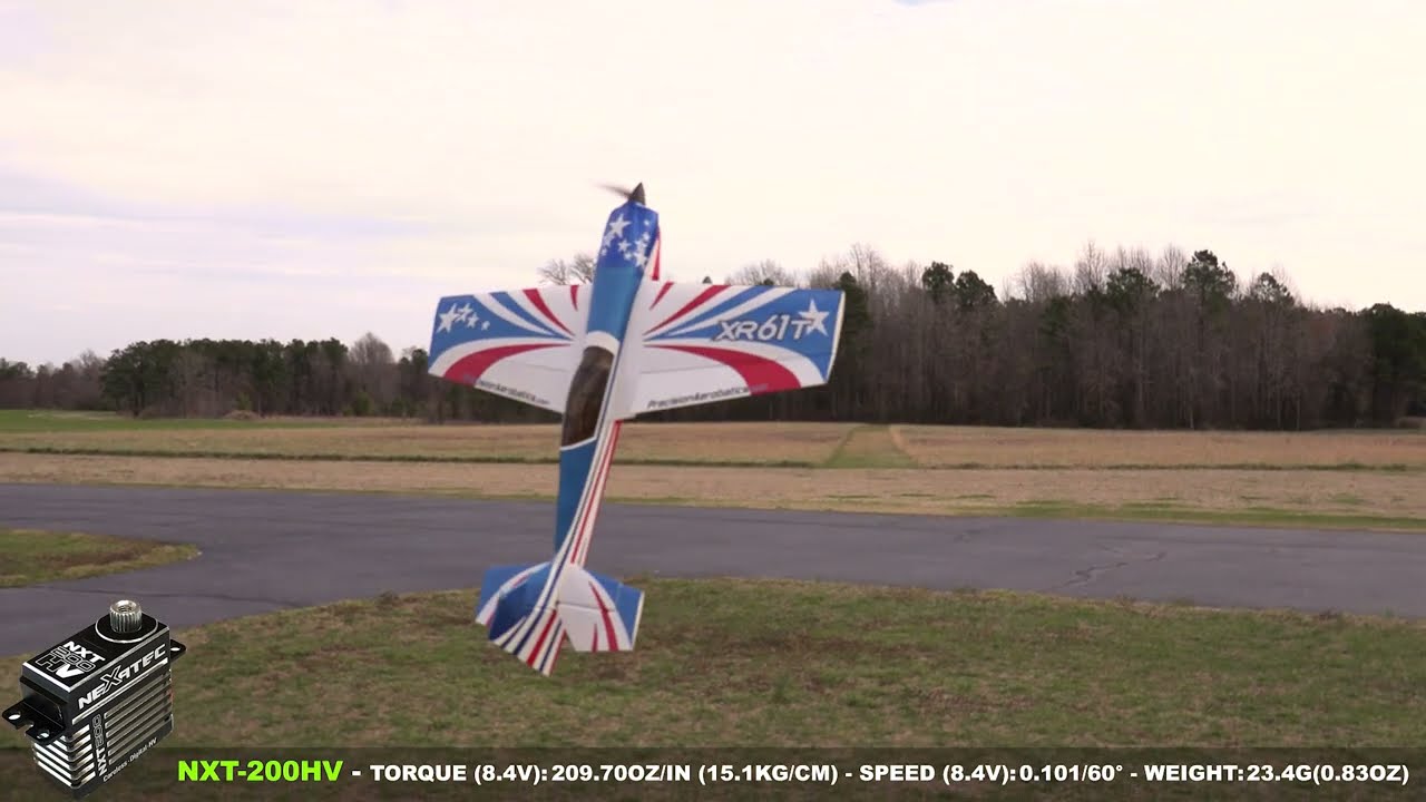 NXT-200HV servo in action! flight testing - YouTube