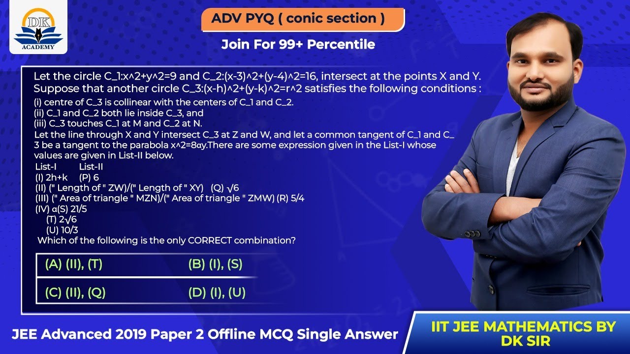 Circles and Parabolas | Advanced Previous Year Questions (PYQ) | IIT ...