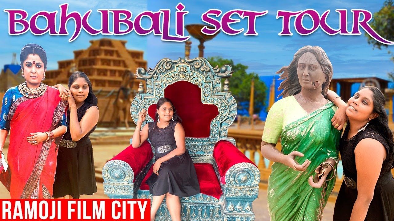 BAHUBALI SET FULL TOUR TELUGU ll BAHUBALI MOVIE SHOOTING LOCATION ll ...