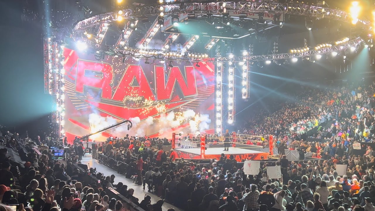 WWE Monday Night RAW Opening Pyro & Live Crowd Reaction Jan. 31, 2022 ...