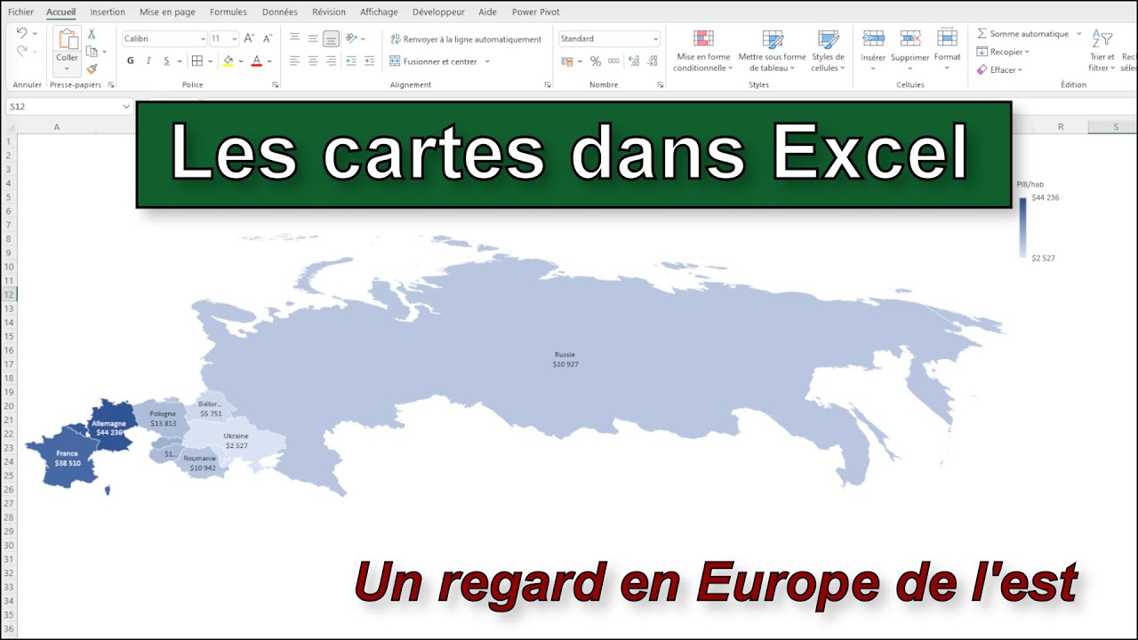 Tuto : créer des cartes dans Excel - YouTube