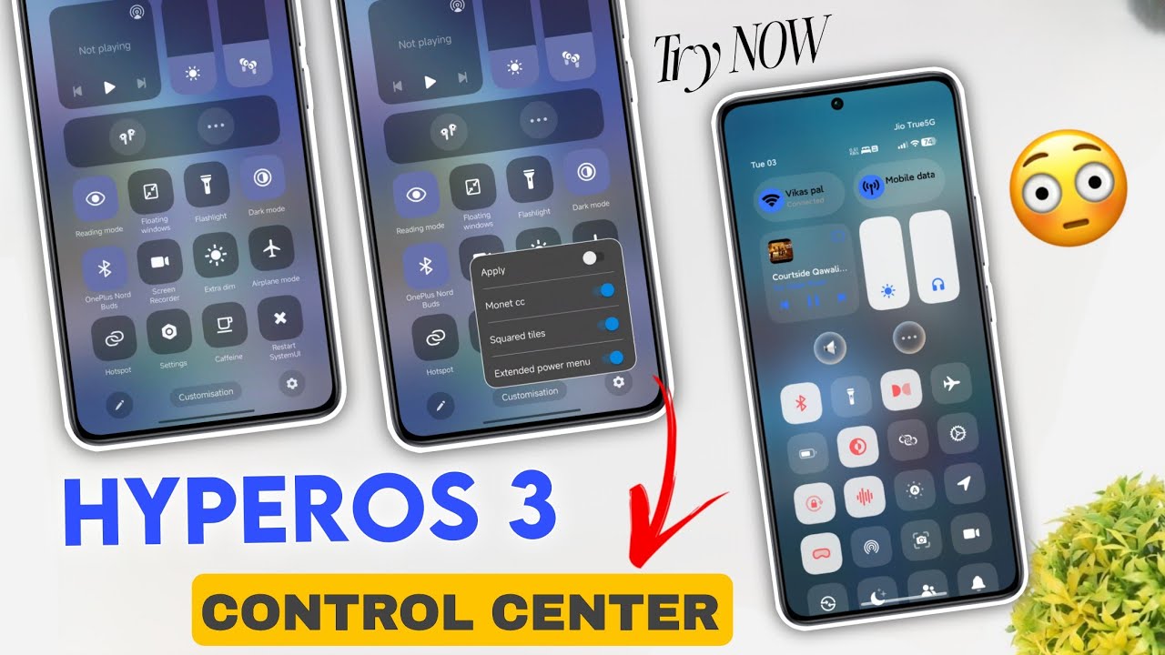 Hyperos 3 Control Center Leaked 😱 New Customisation Features 😍 ...