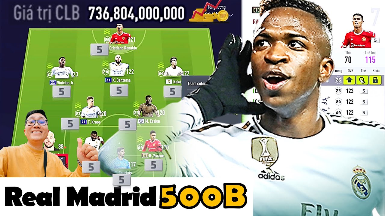 Hơn 500 Tỷ BP Đây Là 1 Trong Những Đội Hình Hoàng Gia REAL MADRID Mạnh ...