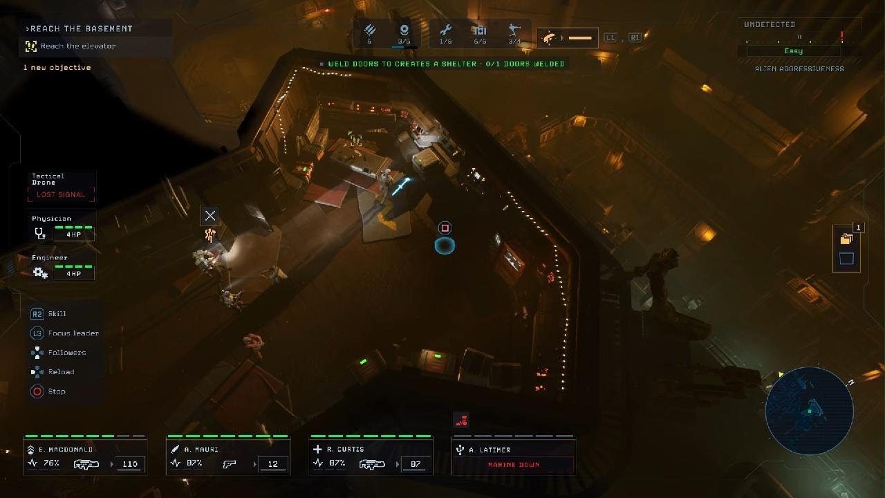 Aliens: Dark Descent - Refinery - Reach the basement- reach the ...