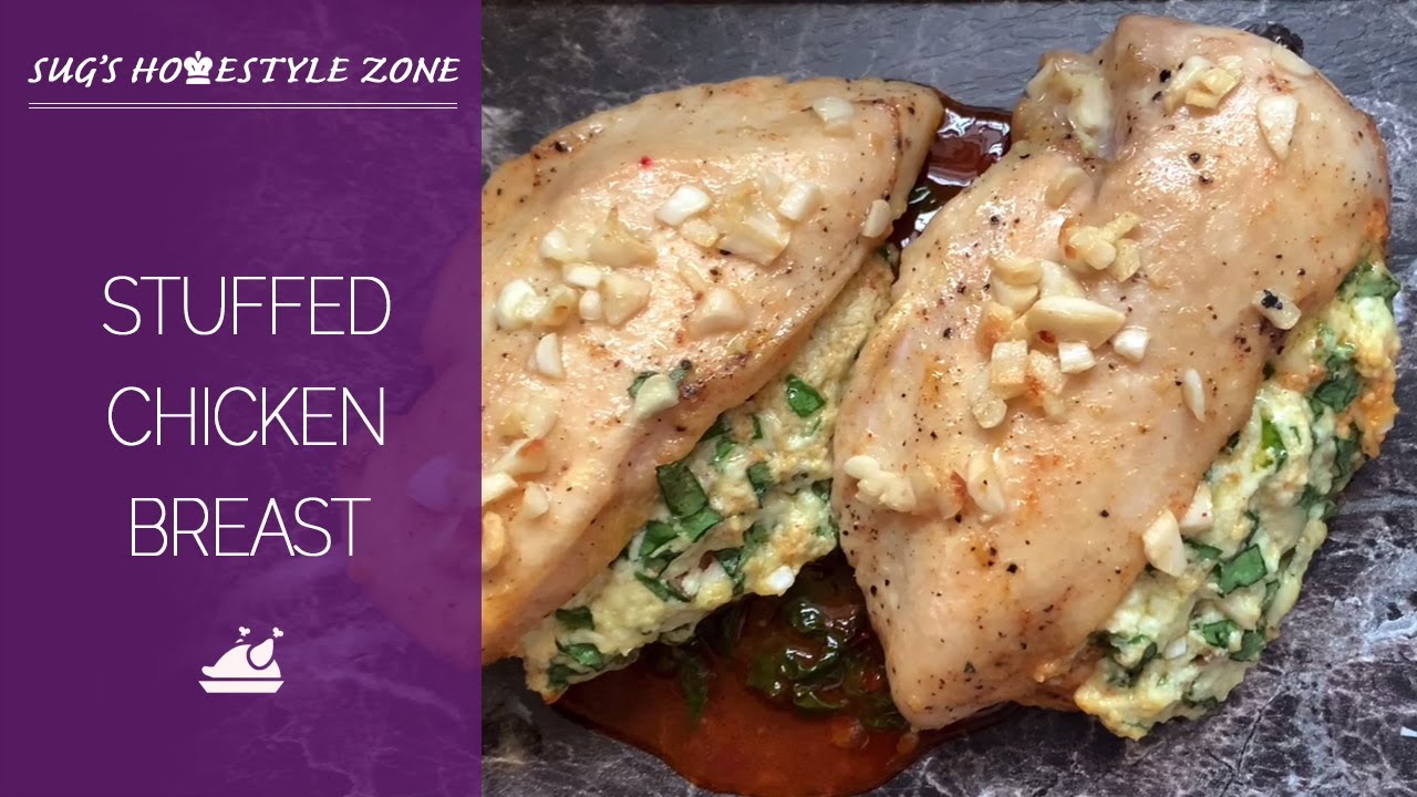 How To Make Cheesy Stuffed Chicken Breast | Stuffed Chicken Breast With ...