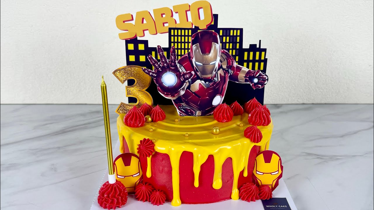 Iron Man Cake - Kue ultah anak Iron Man - Wholy Cake - YouTube