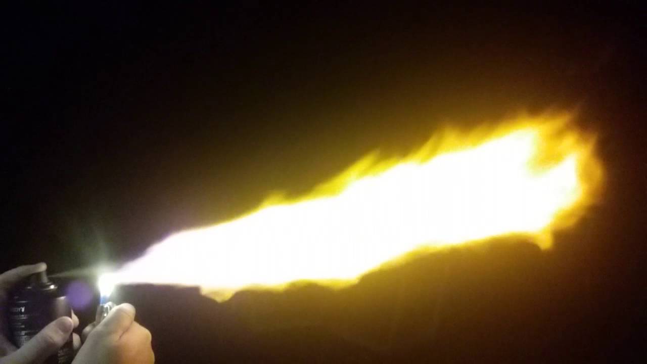 Simple Flamethrower With Axe And A Lighter - YouTube