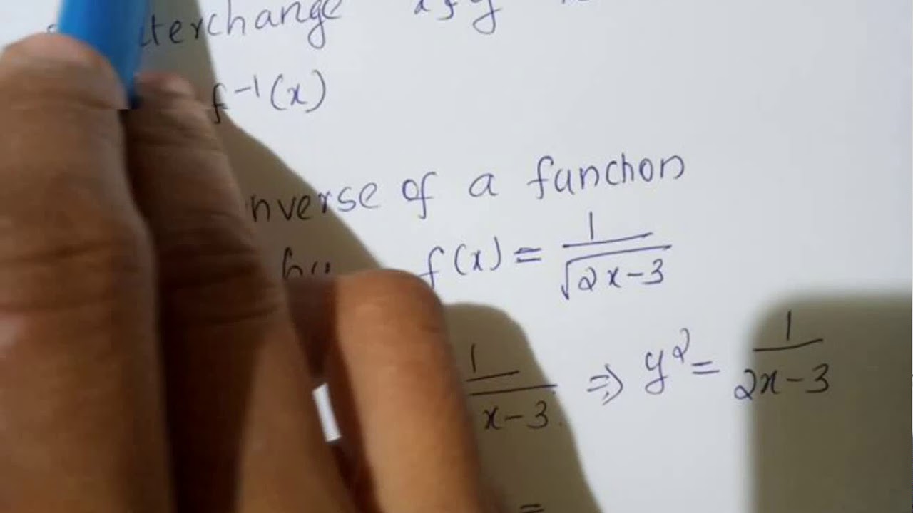 finding inverse of function - YouTube