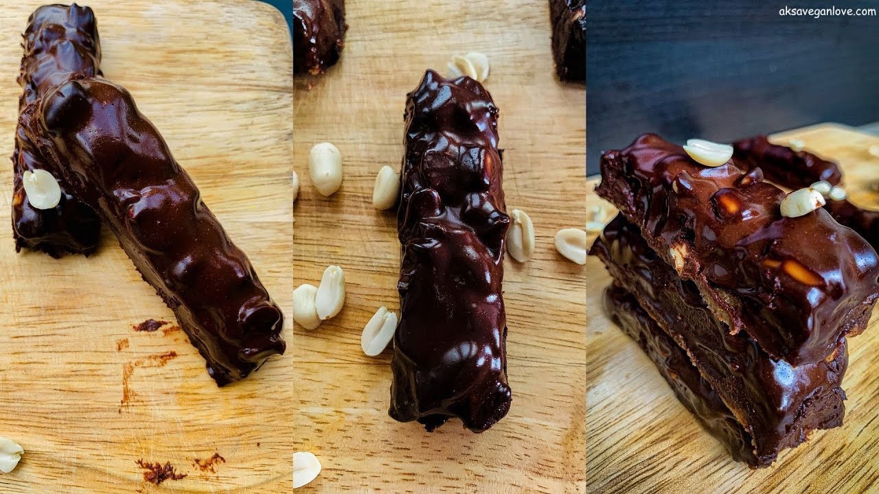 Easy Vegan Snickers (No Bake, Gluten Free) - YouTube