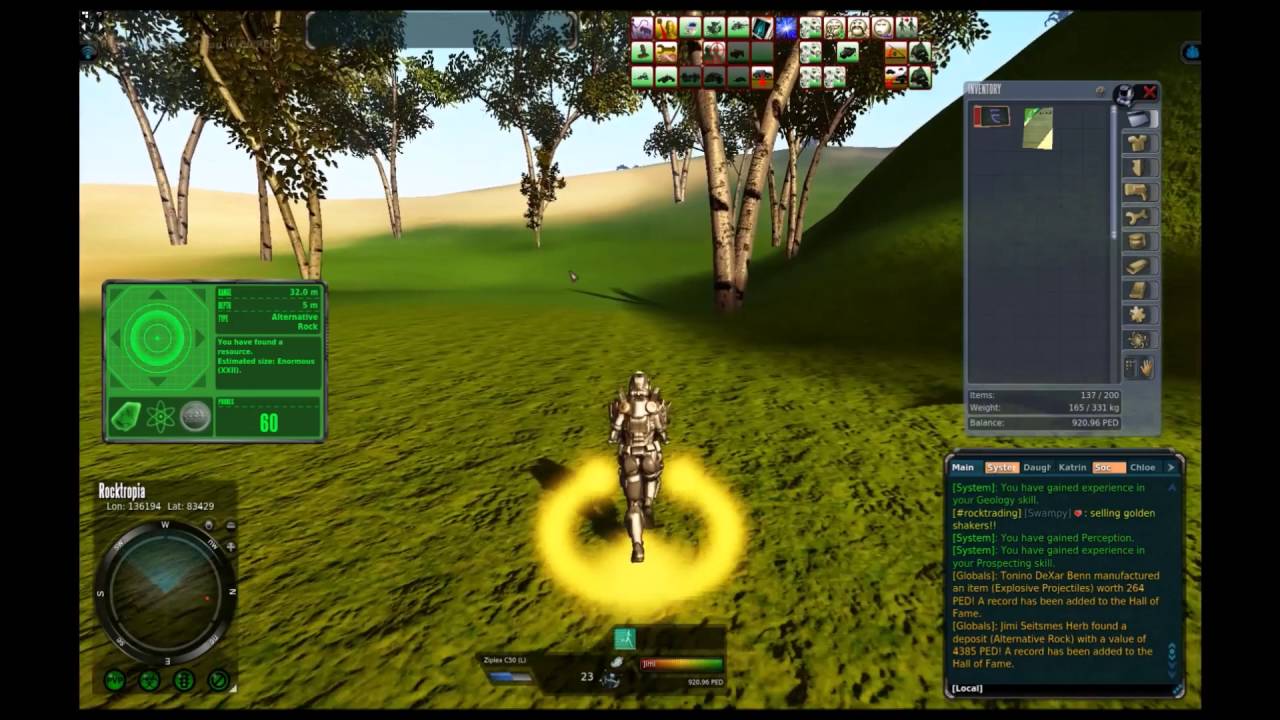 Entropia Universe Rocktropia Mining Tower HoF 4385 Ped - YouTube