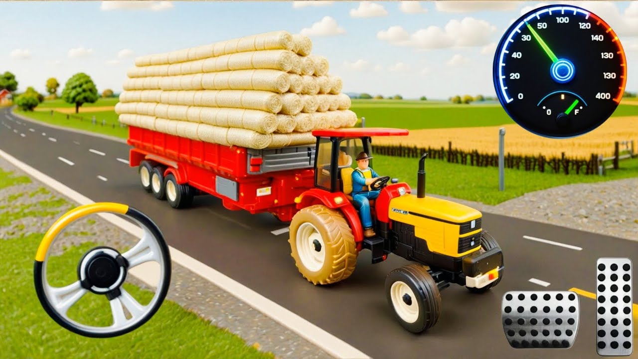 Real Tractor Pulling Simulator 3D - Tractor Load Carrying Challenge ...