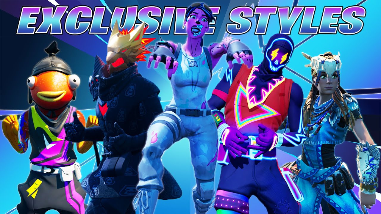 All Exclusive Styles of Fortnite Skins! Gameplay Showcase - YouTube