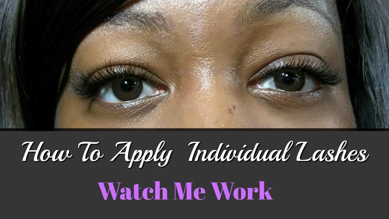 How To Apply Individual Lashes - YouTube