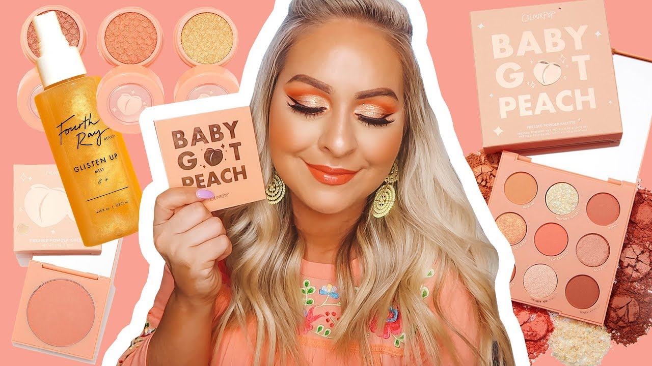*NEW* COLOURPOP PEACH COLLECTION | Tutorial, Swatches, & Review - YouTube