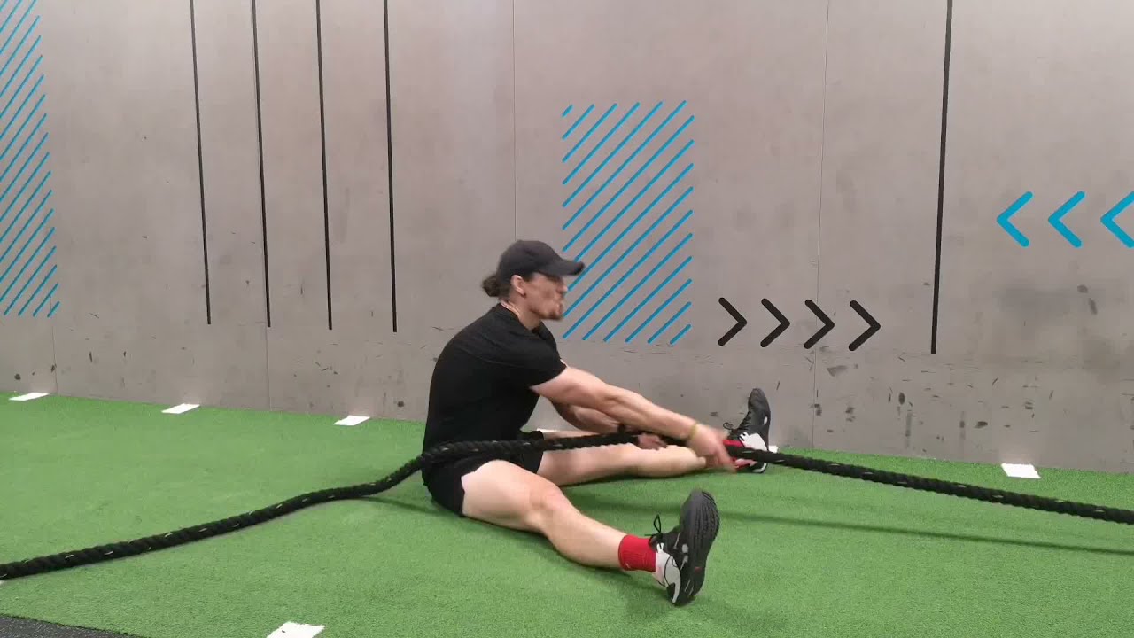 Seated Sled Pull - YouTube