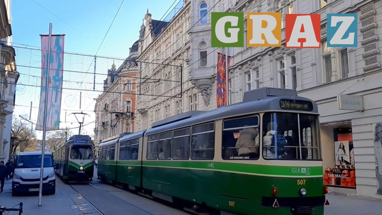 Transport in Austria | Straßenbahnen in Graz, Teil 4 - YouTube