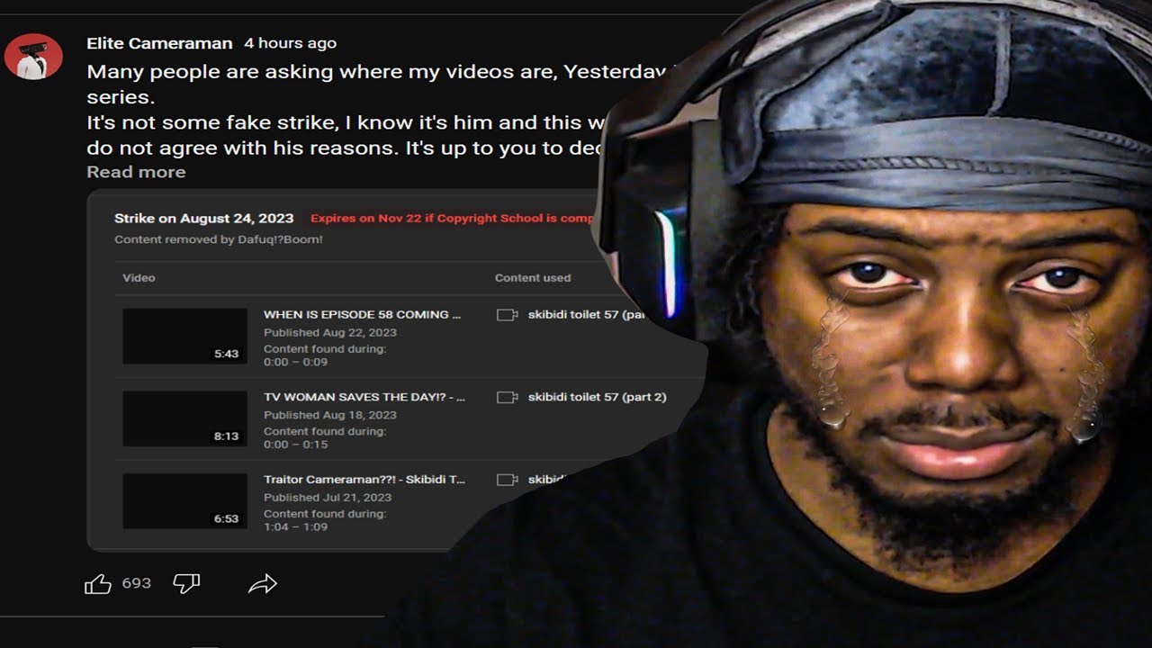ELITE CAMERAMAN GOT COPYRIGHT STRIKED? - YouTube