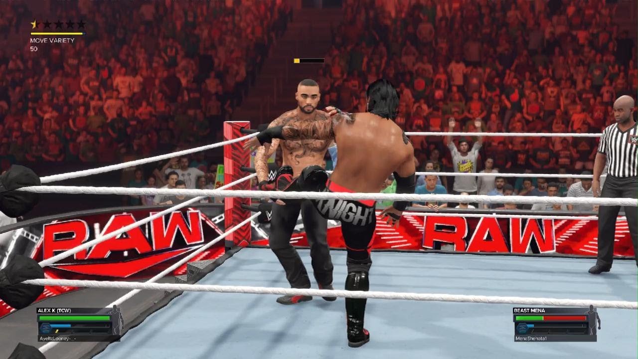 Beast Mena vs Looney WWE 2K23 TCW - YouTube