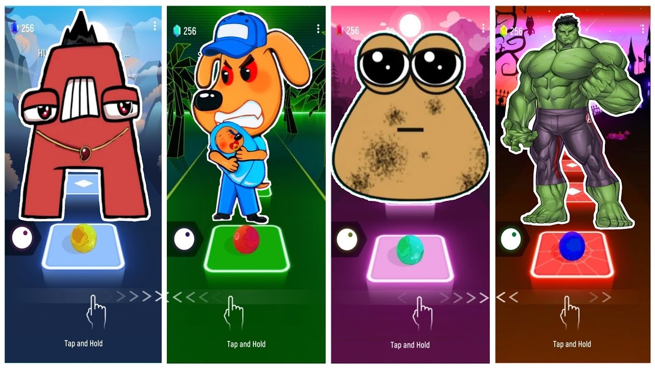 Pou 🆚 Hulk Green 🆚 Sheriff Labrador 🆚 Alphabet Lore. 🎶 Who is Best ...