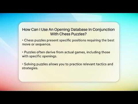 How Can I Use An Opening Database In Conjunction With Chess Puzzles? - The Chess Codex - YouTube