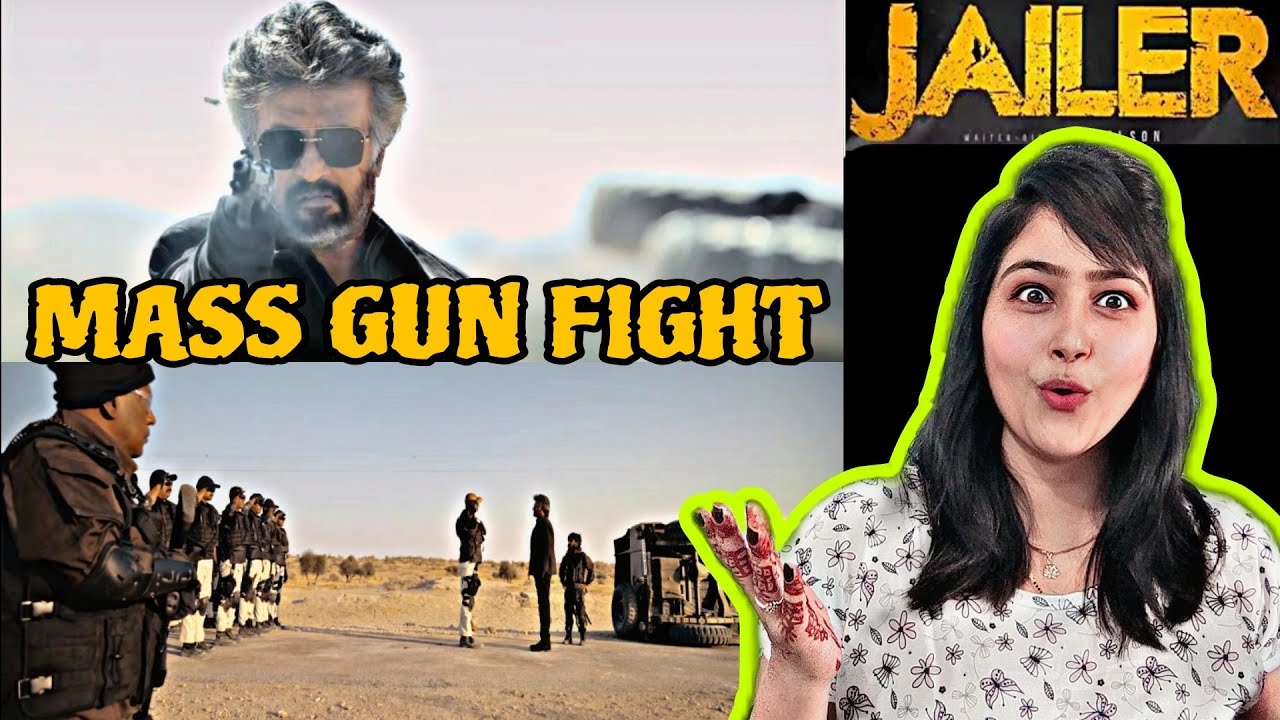 JAILER Movie Stunning Gun Fight Scene Reaction | Rajnikanth | Priyanka ...