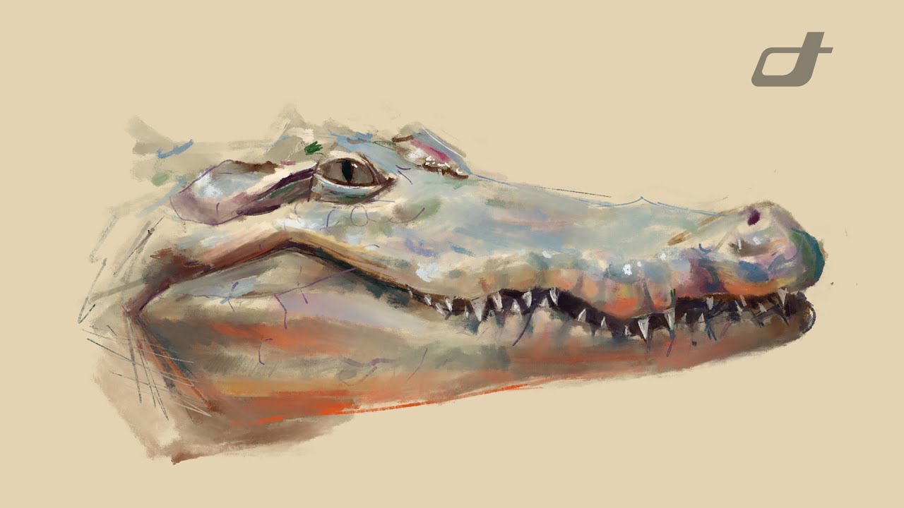 Digital Art Showcase: Creating a Crocodile Drawing on iPad with ...