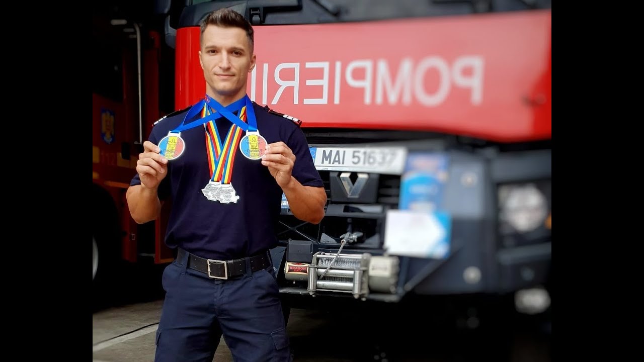 Pompier mehedințean, pe podium, la Campionatul Național de Culturism și ...