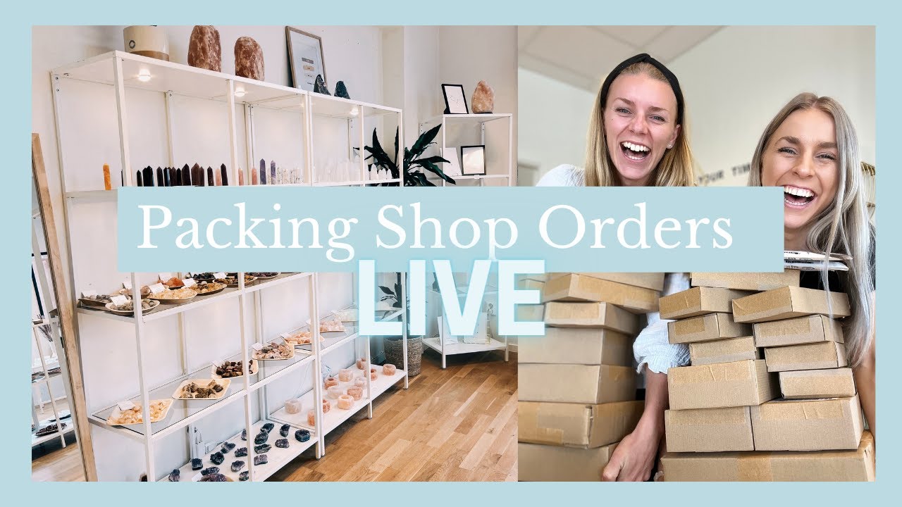 Packing Shop Orders LIVE ♡ Crystalshop - YouTube