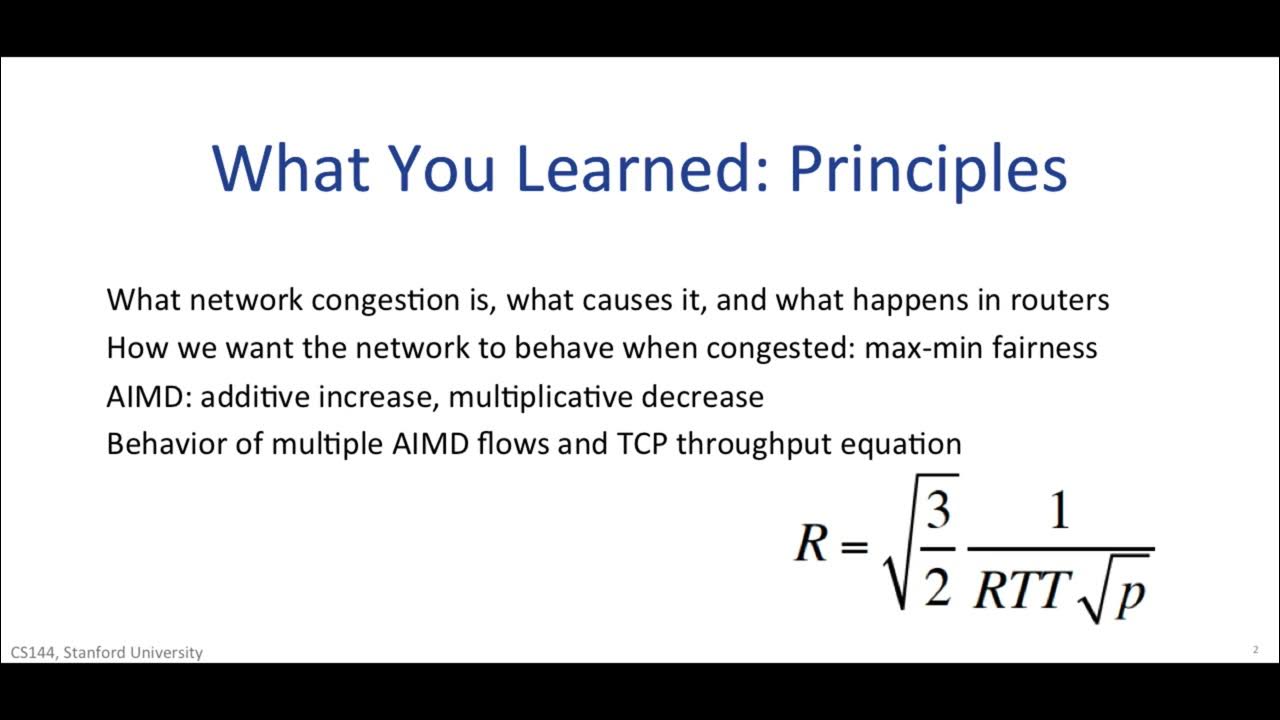 英字【计算机网络导论】斯坦福大学 Introduction to Computer Networking CS 144 pn65 p65 4 10 Congestion Control 64 ...