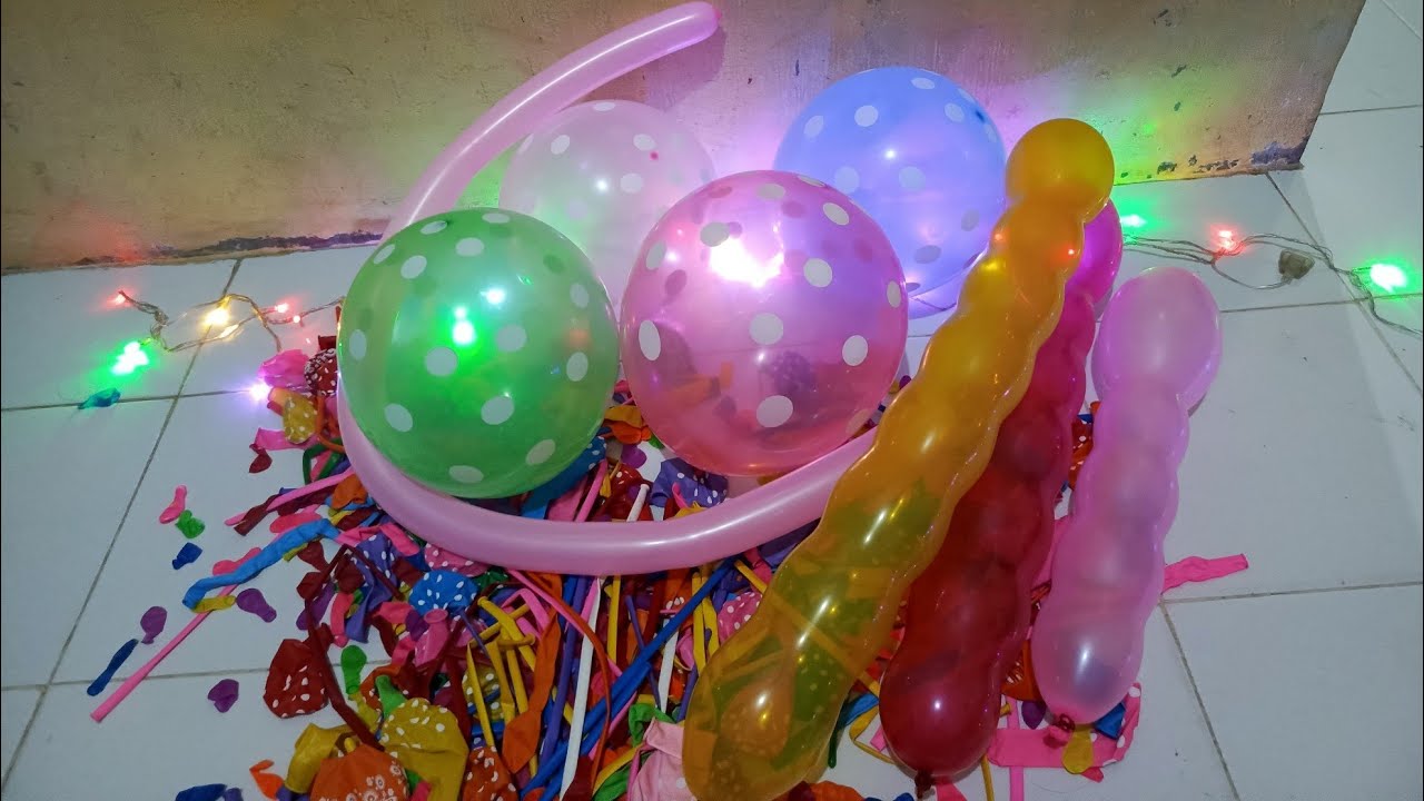 Mainan balloon warna warni ASMR, balloon panjang, balloon kacang - YouTube