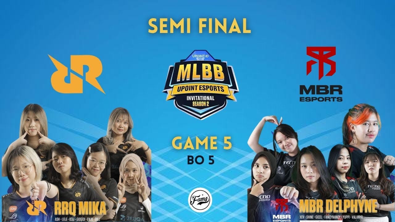 RRQ Mika vs MBR Delphyne Game 5 | RRQ vs MBR Semi Final MLBB UPOINT ...