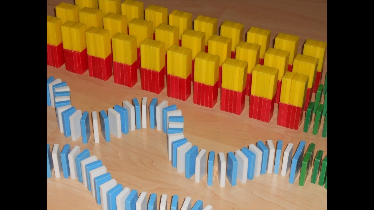 Falling Dominoes in Slow Motion - YouTube